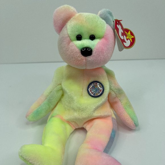 Ty | Toys | Ty Beanie Buddies Bb Bear Happy Birthday Rare Neon Colors ...